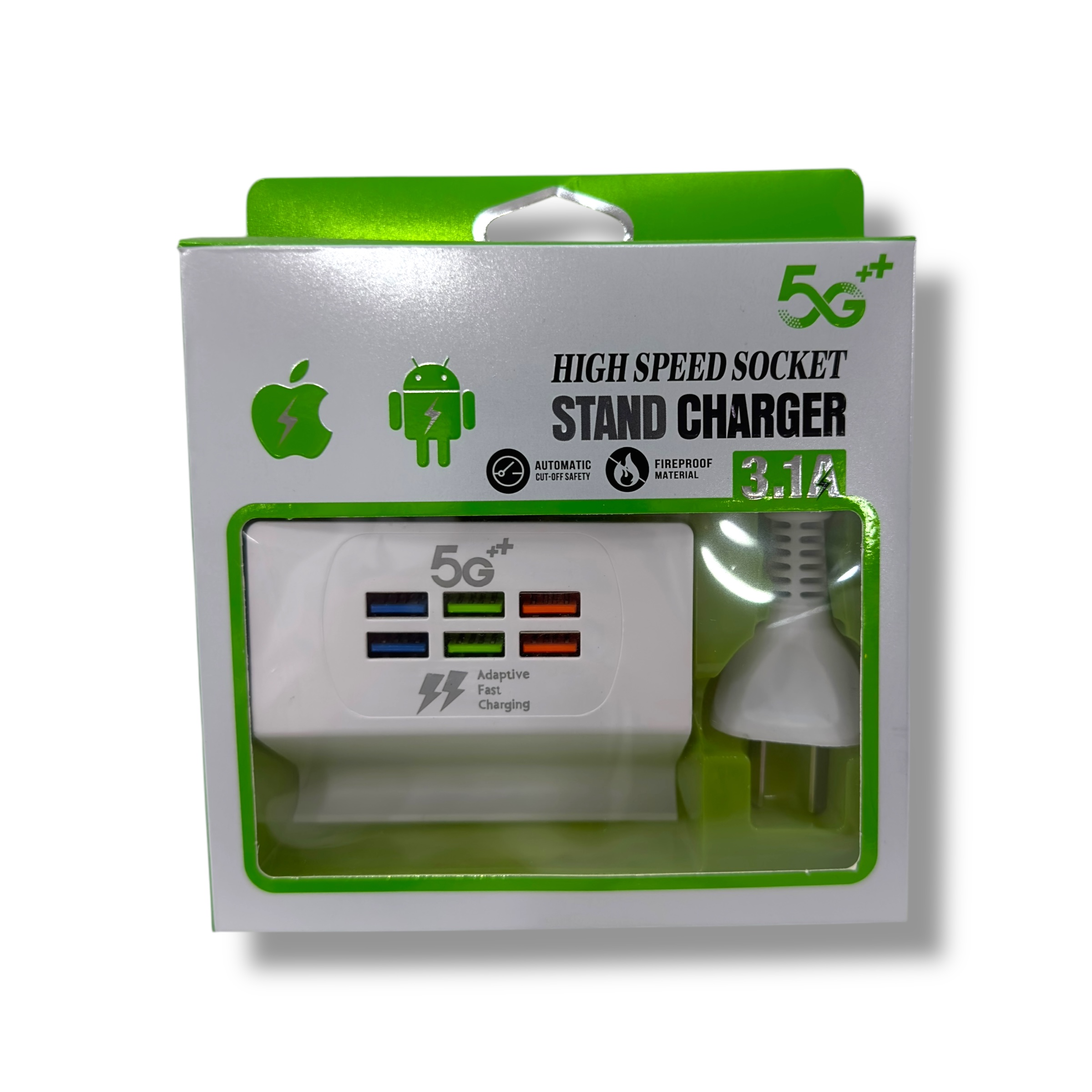 ZAPATILLA CARGADOR 6 PUERTO USB CARGA RAPIDA «HIGH SPEED SOCKET» 1511 ...